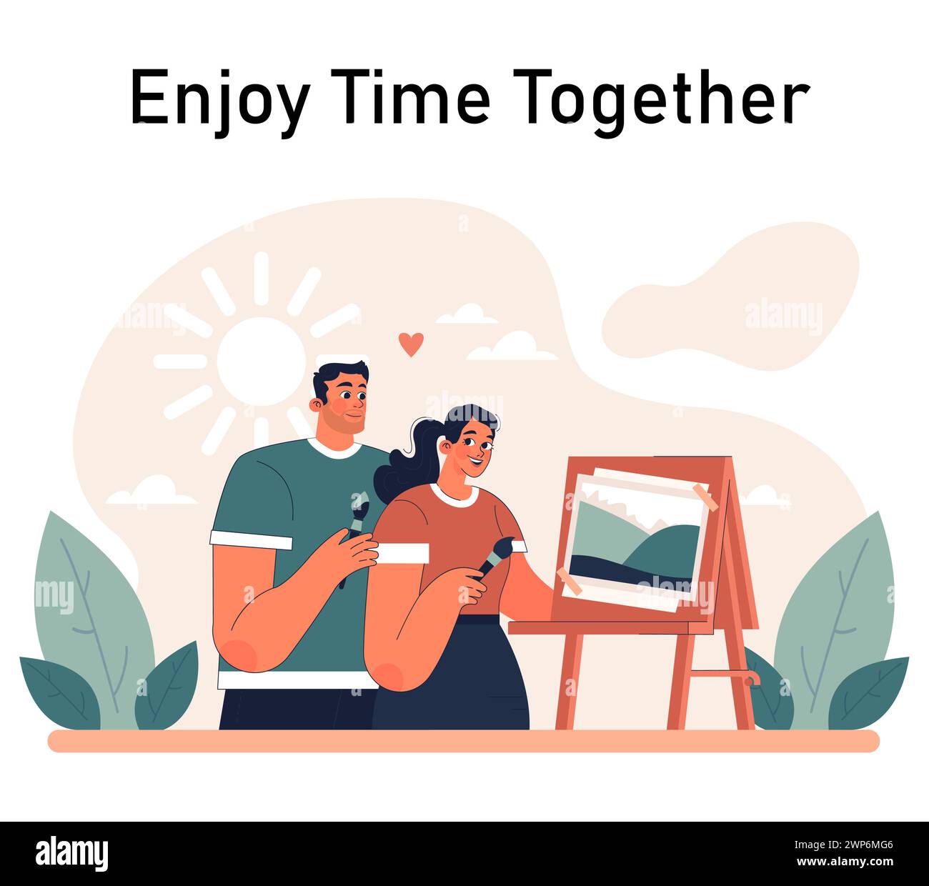 Positive relationships. Loving family connection and friends support ...