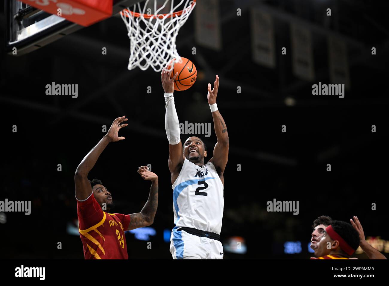 Central Florida guard Shemarri Allen (2) goes up for a shot as Iowa ...