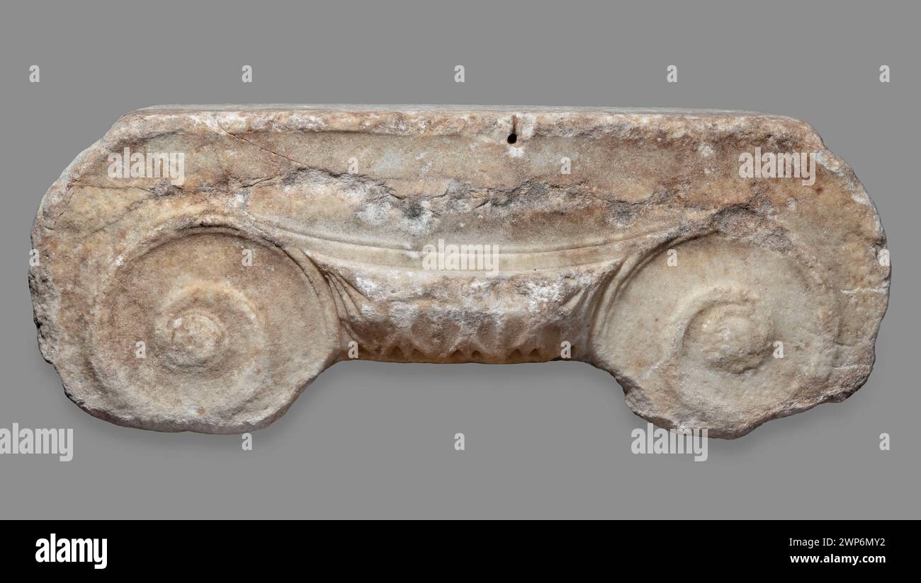 This composite capital from the 6th century BC combines Ionic volutes ...