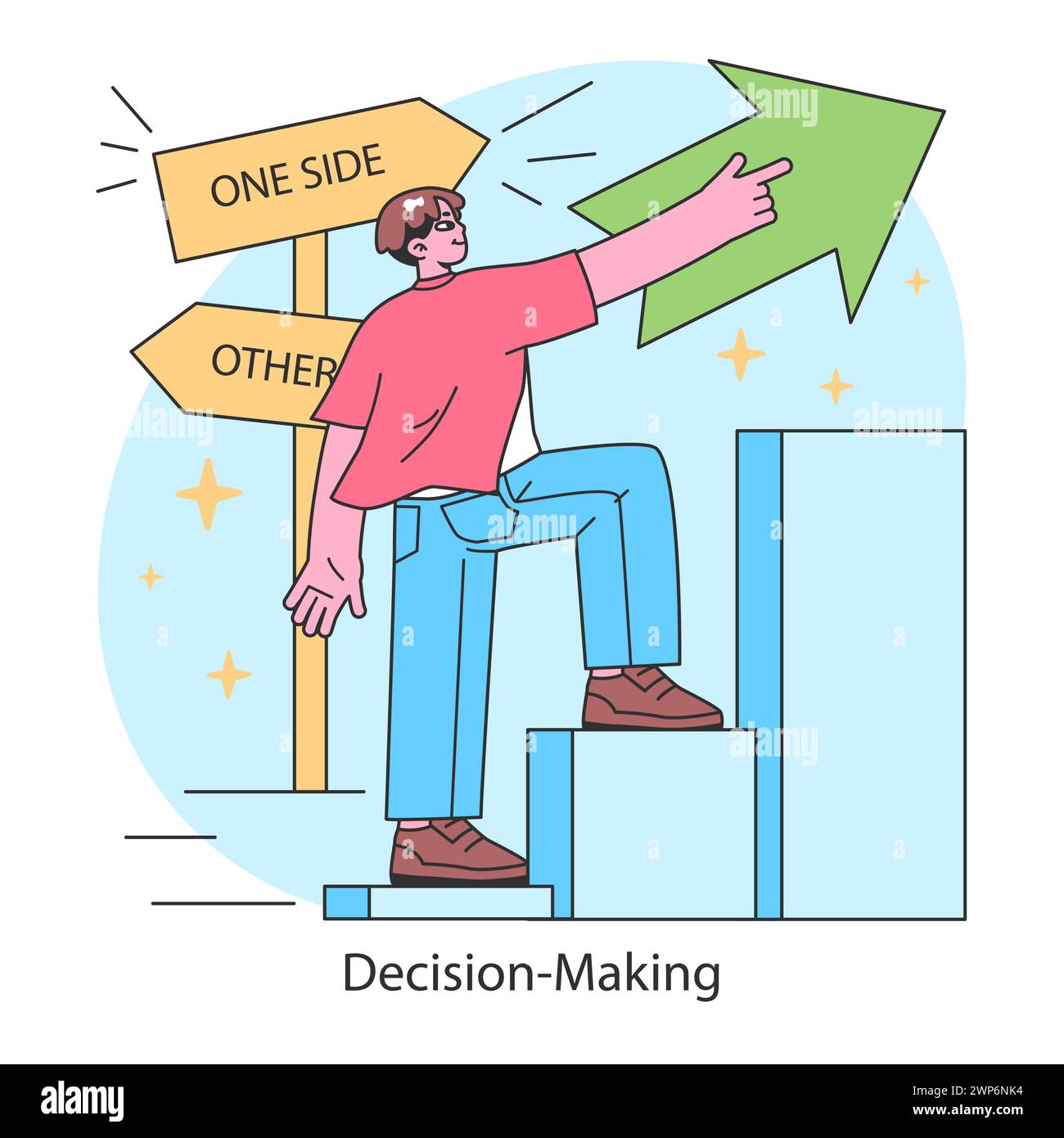 Choosing a different path Stock Vector Images - Alamy