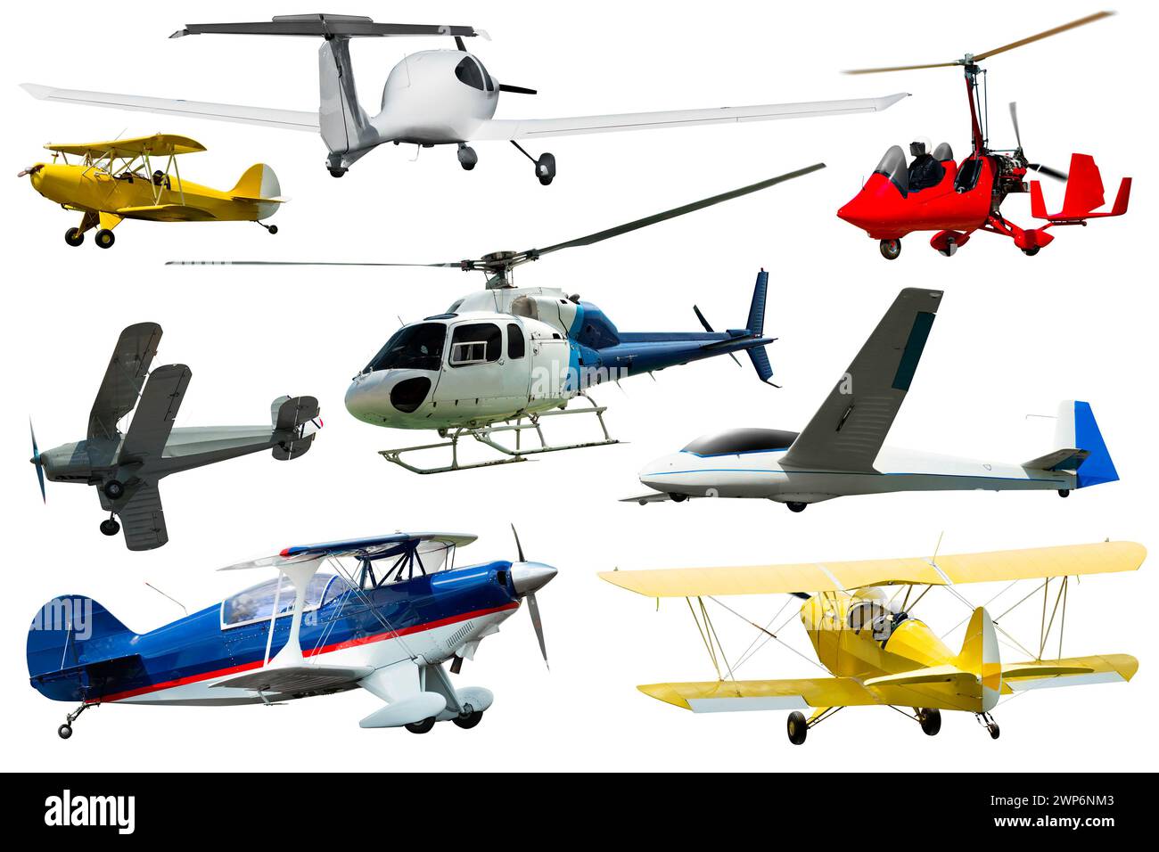 Collection of flying vehicles on white background Stock Photo - Alamy