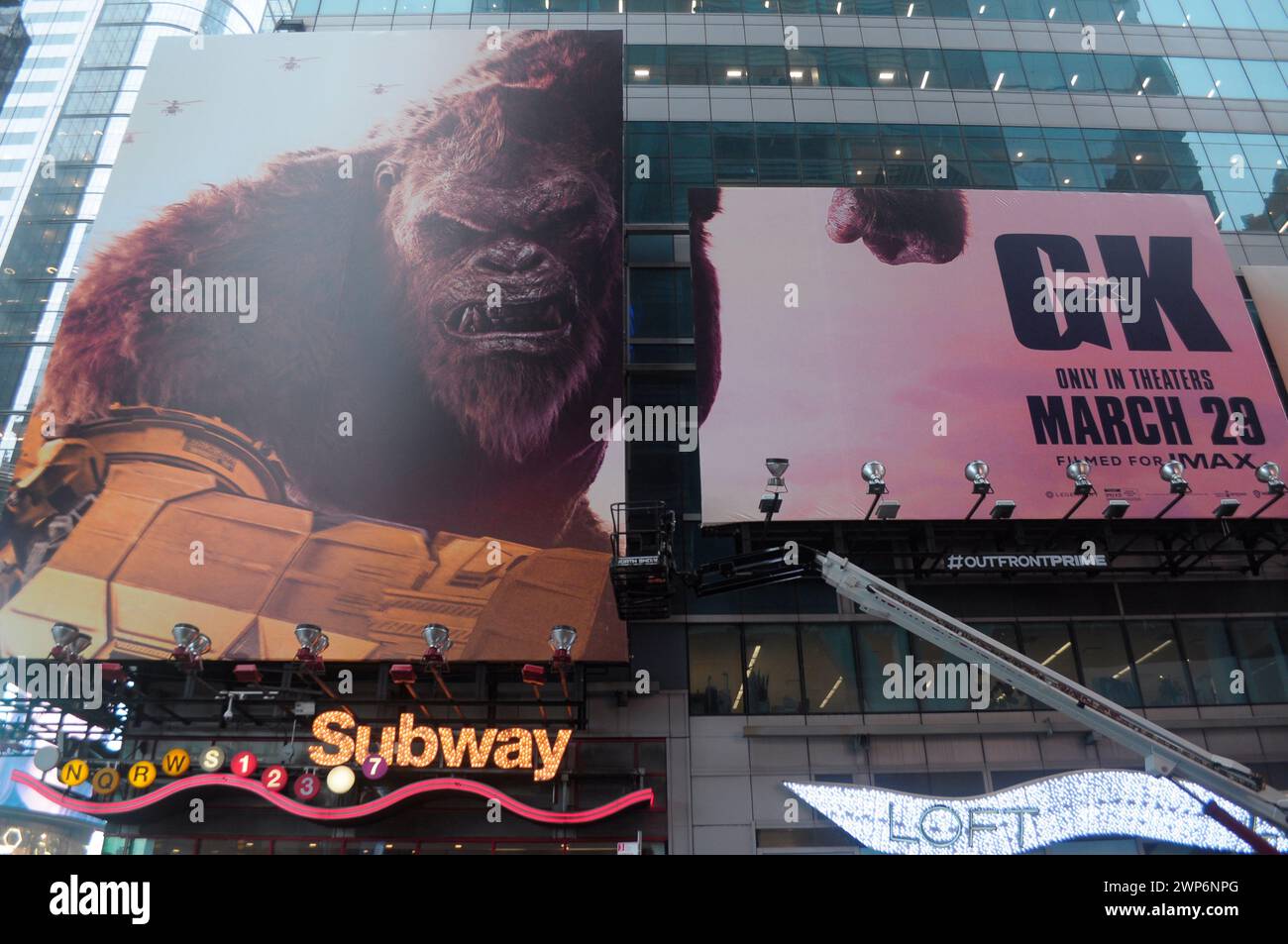New York, United States. 05th Mar, 2024. A billboard for the upcoming ...