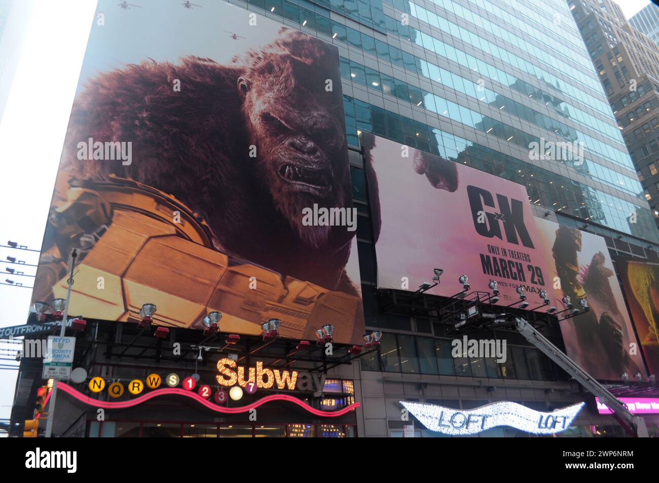 New York, United States. 05th Mar, 2024. A billboard for the upcoming ...
