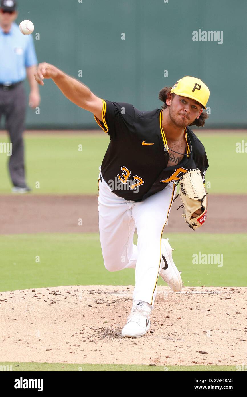 BRADENTON, FL - MARCH 05: Pittsburgh Pirates pitcher Jared Jones (37 ...