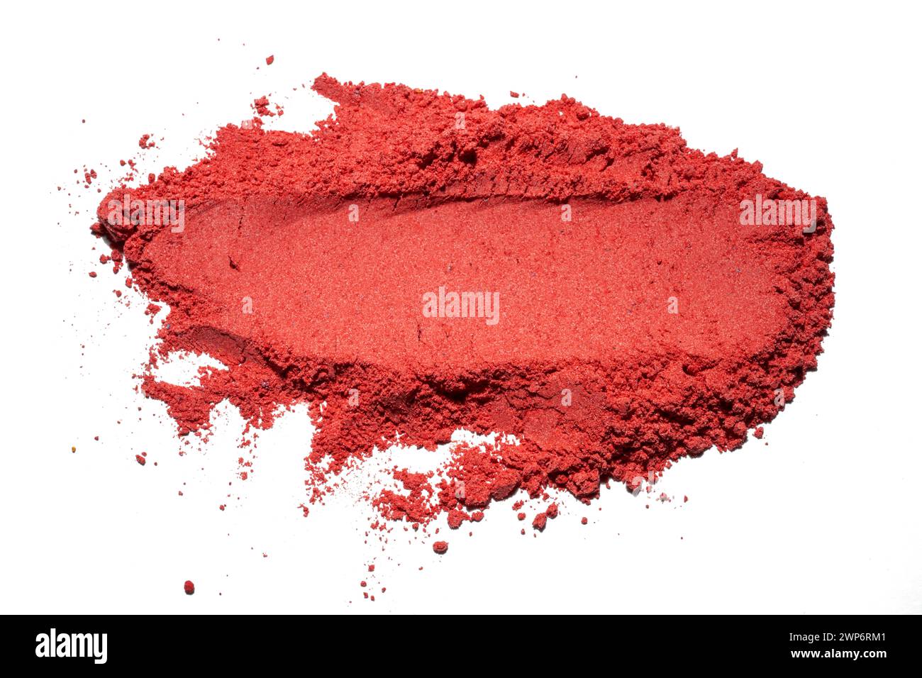 Closeup view of red Holi powder isolated over a white background. Holi ...