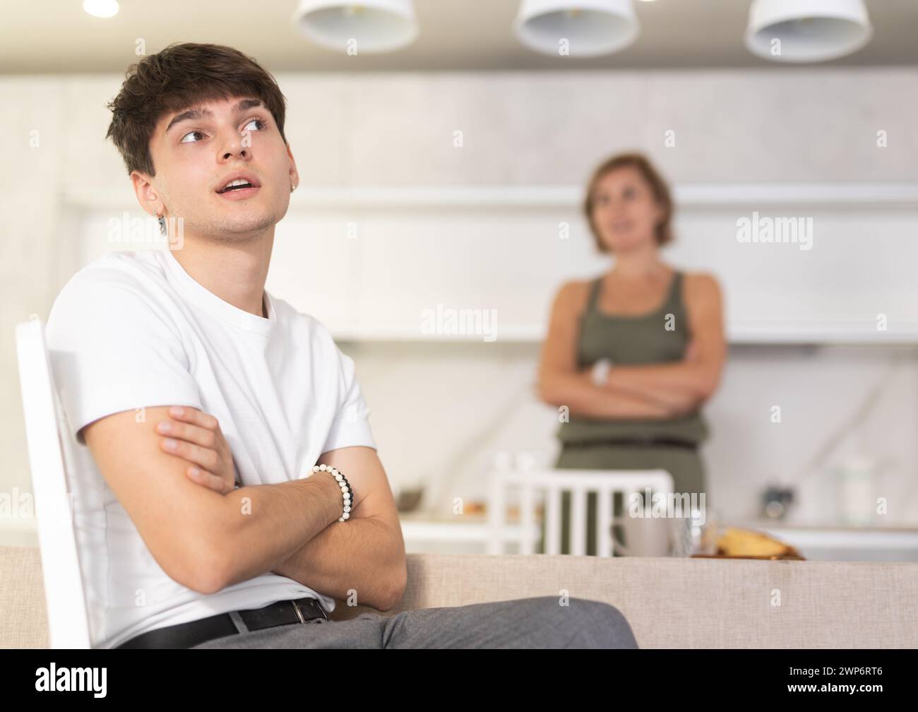 Woman screams and swears at her son in connection with inappropriate ...