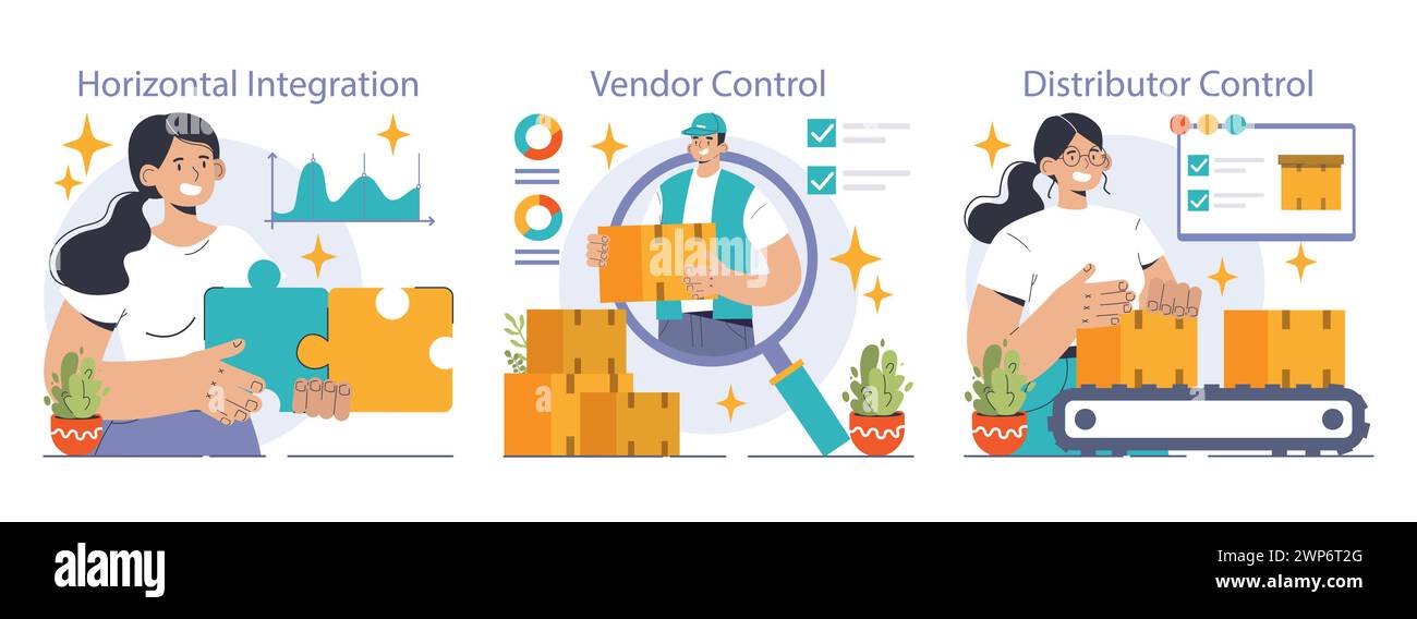 Vertical integration set. Company's supply chain optimization and ...