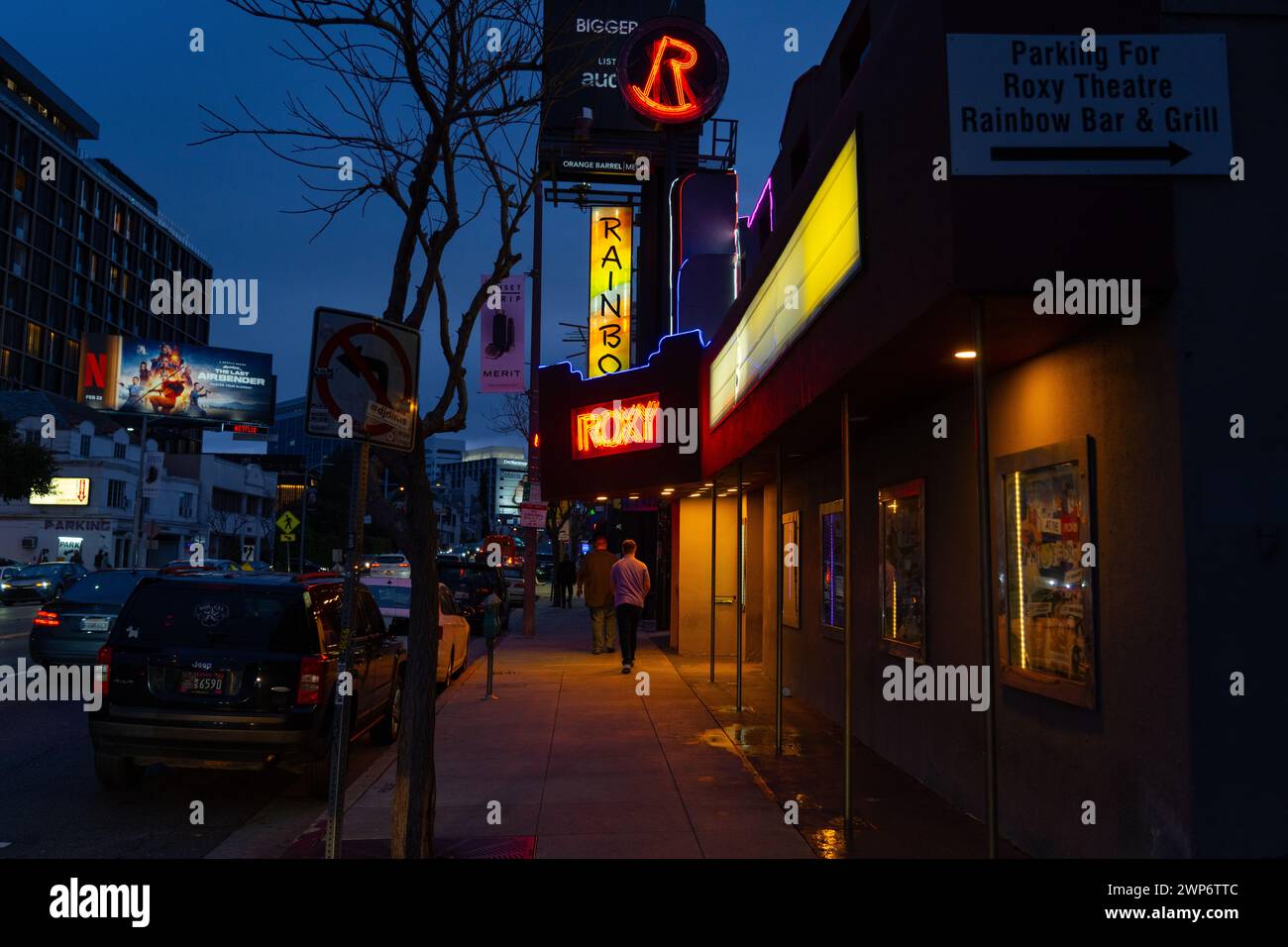 Hollywood's famous nightclub venue on the Sunset Strip - the Roxy Stock ...