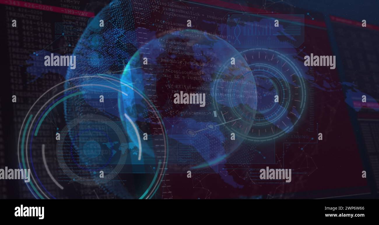 Scope scanning over world map hi-res stock photography and images - Alamy