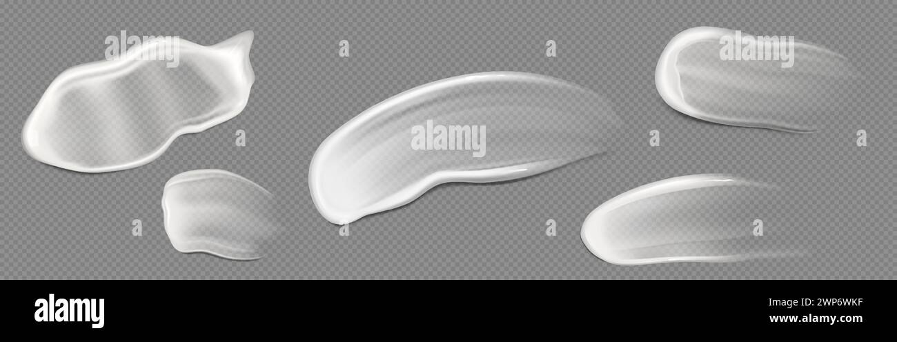 White translucent lotion or gel swatch. Realistic vector illustration ...