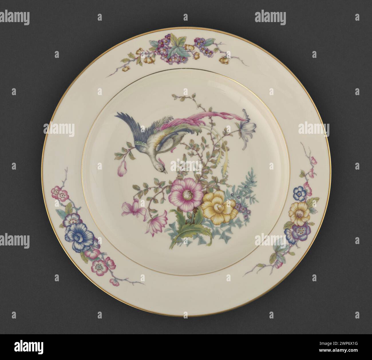 A porcelain plate manufactured by Rosenthal Selb Porcelain Factory ...