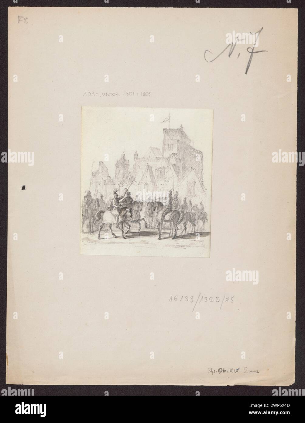 Knights under the castle; Adam, Victor (1801-1866); 1. PO. 19th century ...