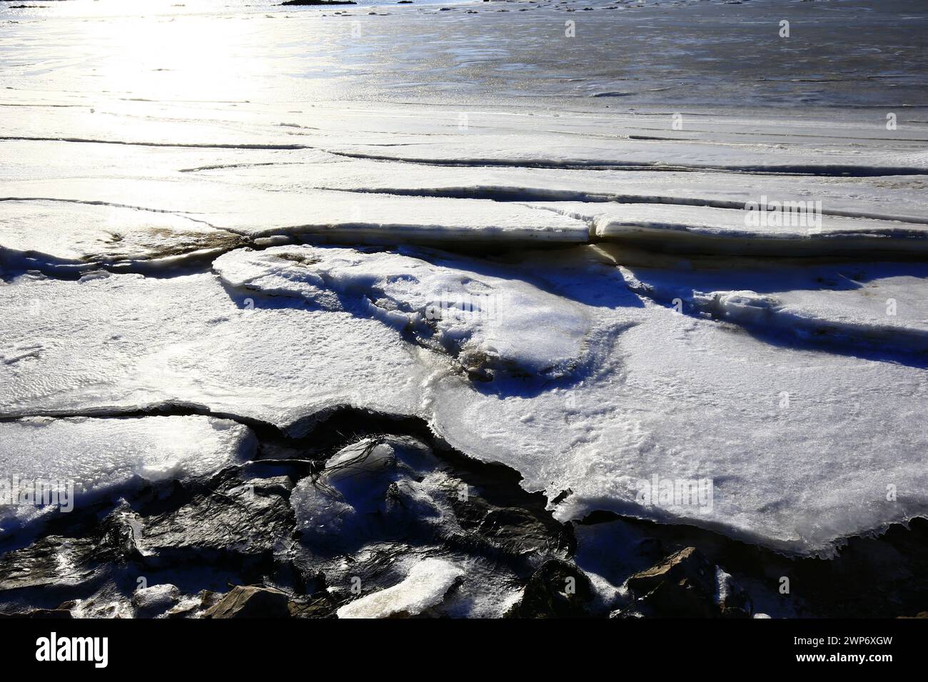 The winter sea ice Stock Photo - Alamy