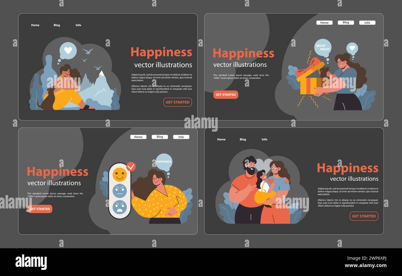 Serene and content Stock Vector Images - Alamy