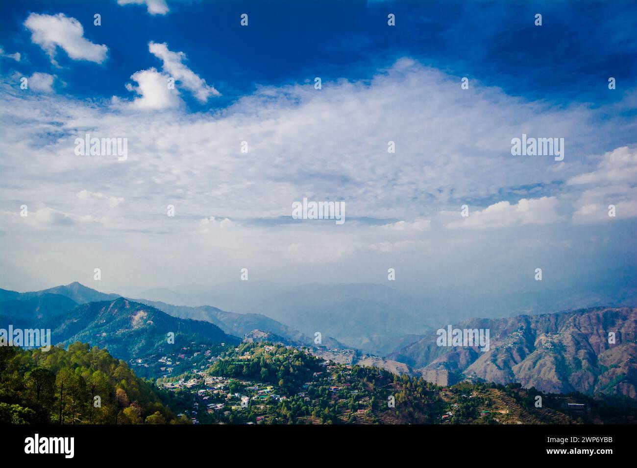 Beautiful Green Mountains and valleys of Lansdowne in the district of ...