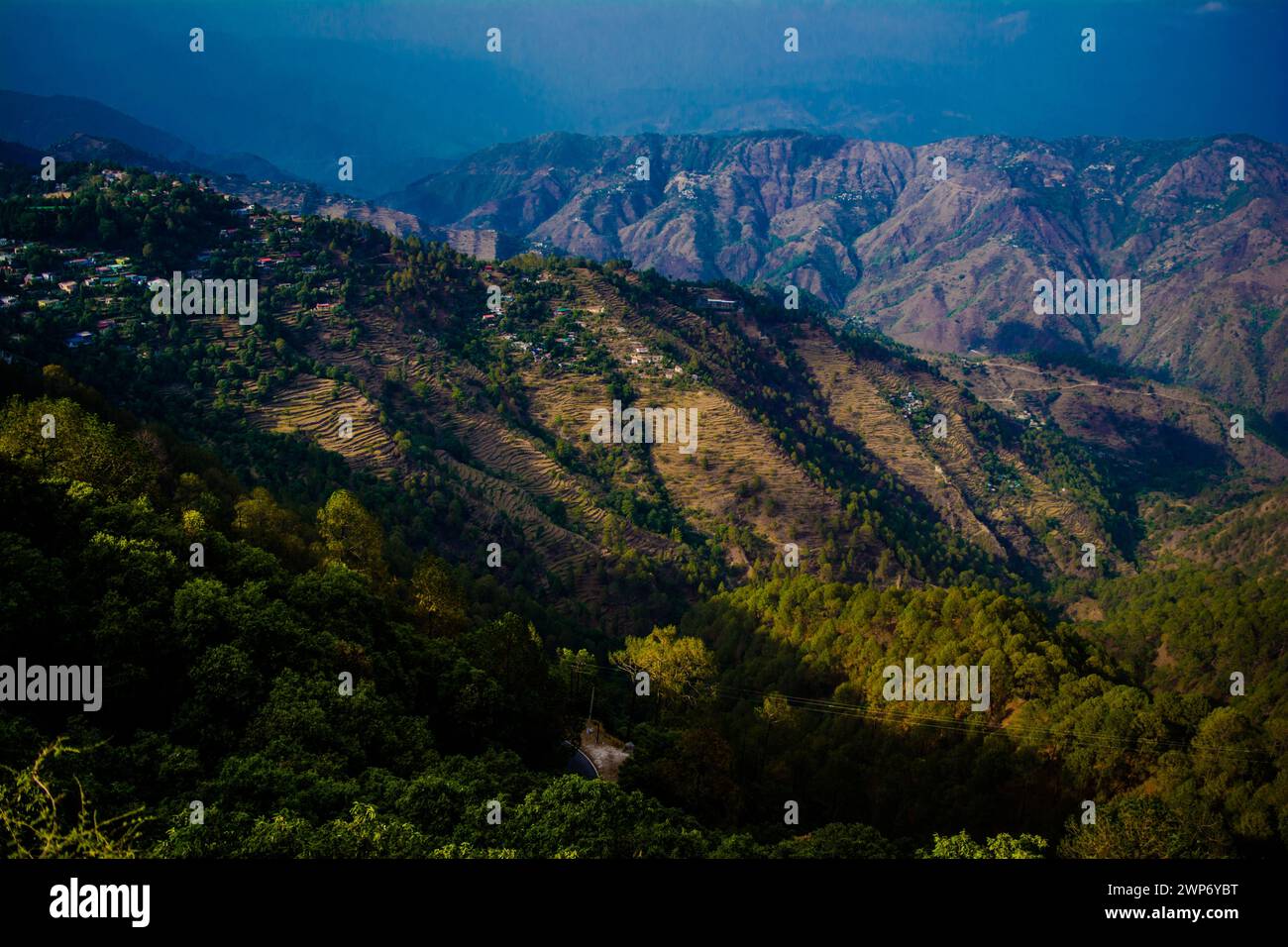 Beautiful Green Mountains and valleys of Lansdowne in the district of ...