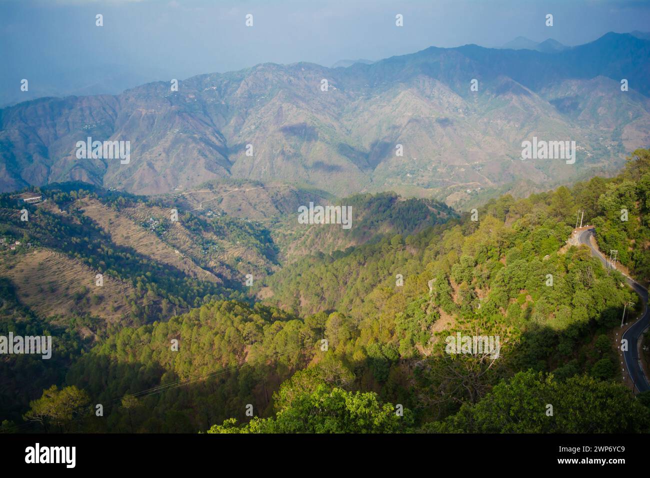 Beautiful Green Mountains and valleys of Lansdowne in the district of ...