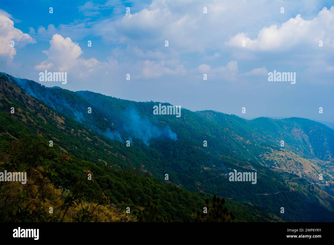 Beautiful Green Mountains and valleys of Lansdowne in the district of ...