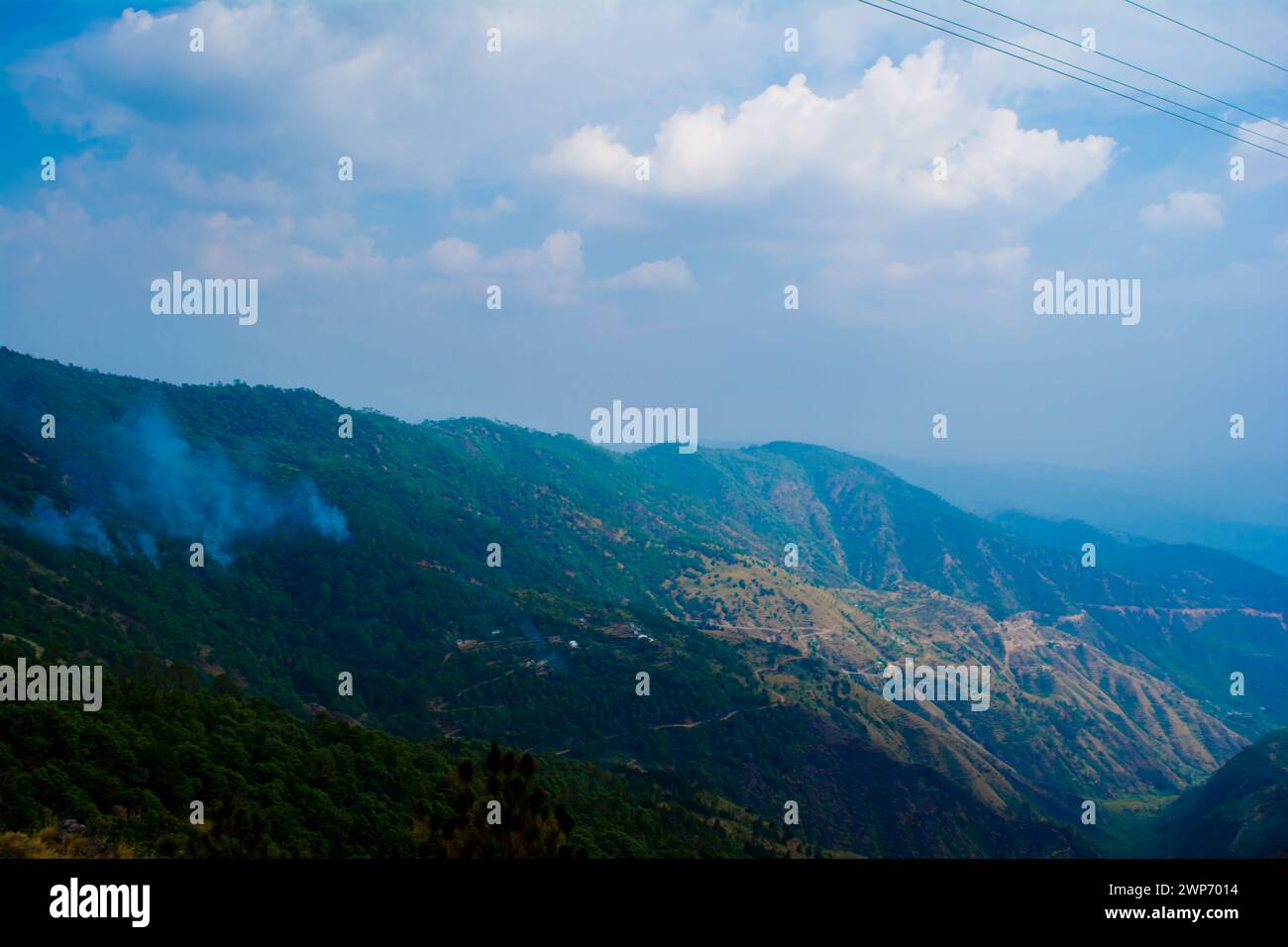 Beautiful Green Mountains and valleys of Lansdowne in the district of ...