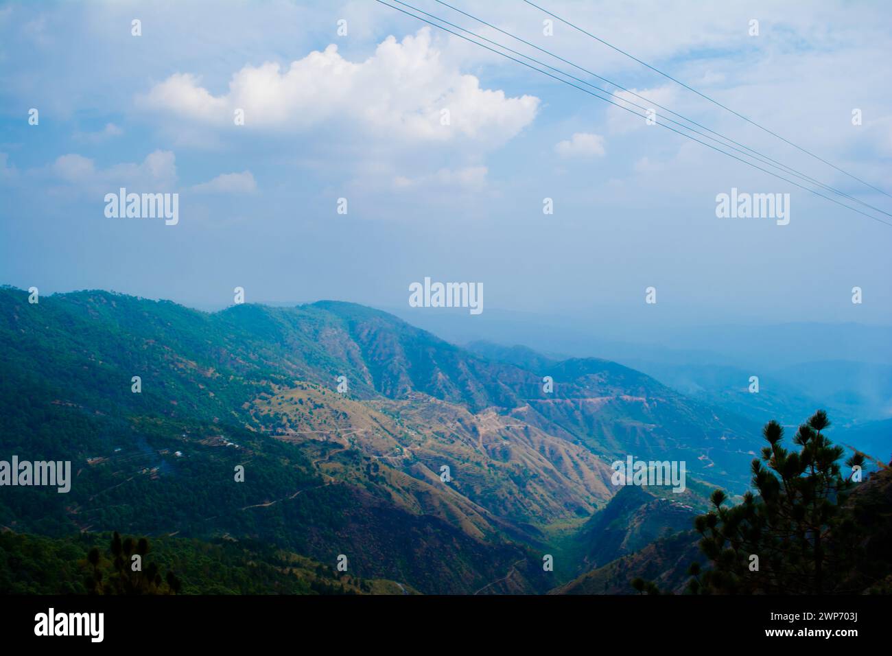 Beautiful Green Mountains and valleys of Lansdowne in the district of ...