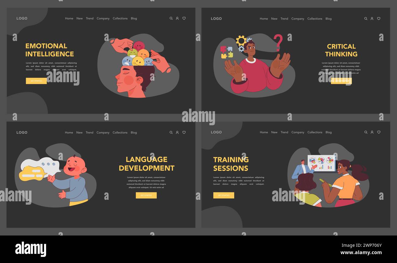 Skill Development set. Illustrating the journey of learning from motor ...
