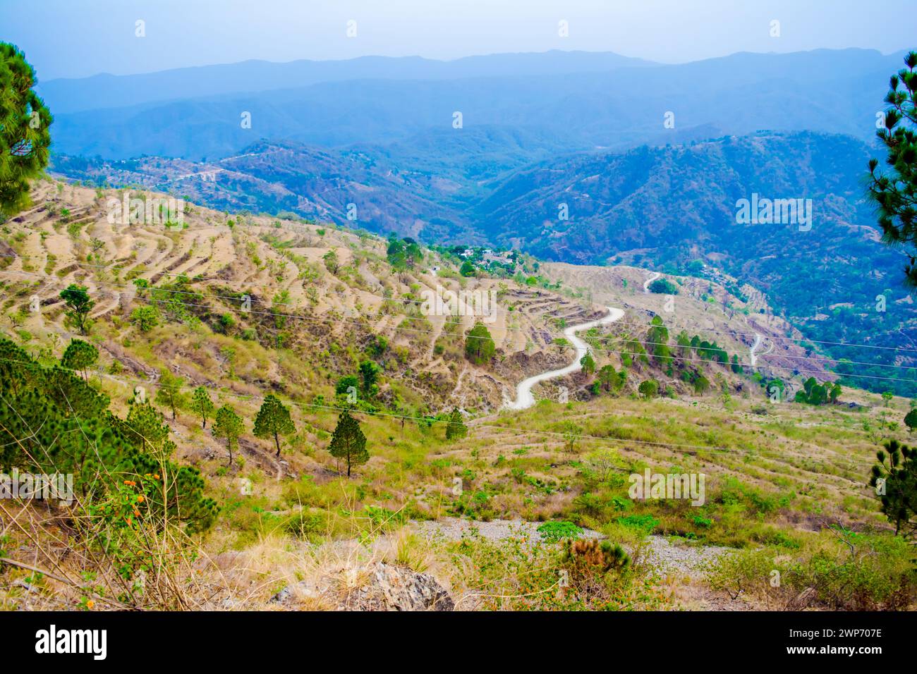 Beautiful Green Mountains and valleys of Lansdowne in the district of ...