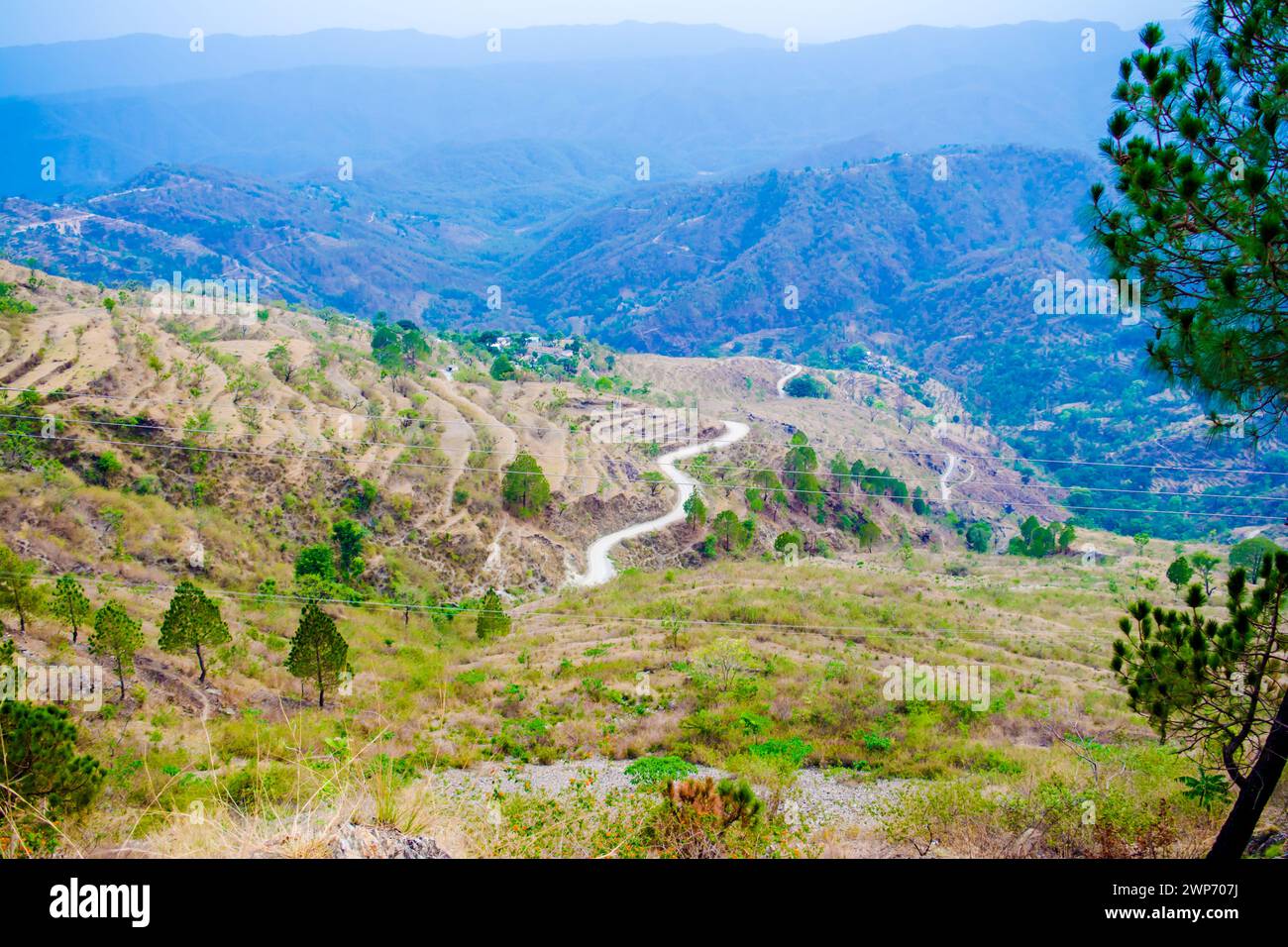 Beautiful Green Mountains and valleys of Lansdowne in the district of ...