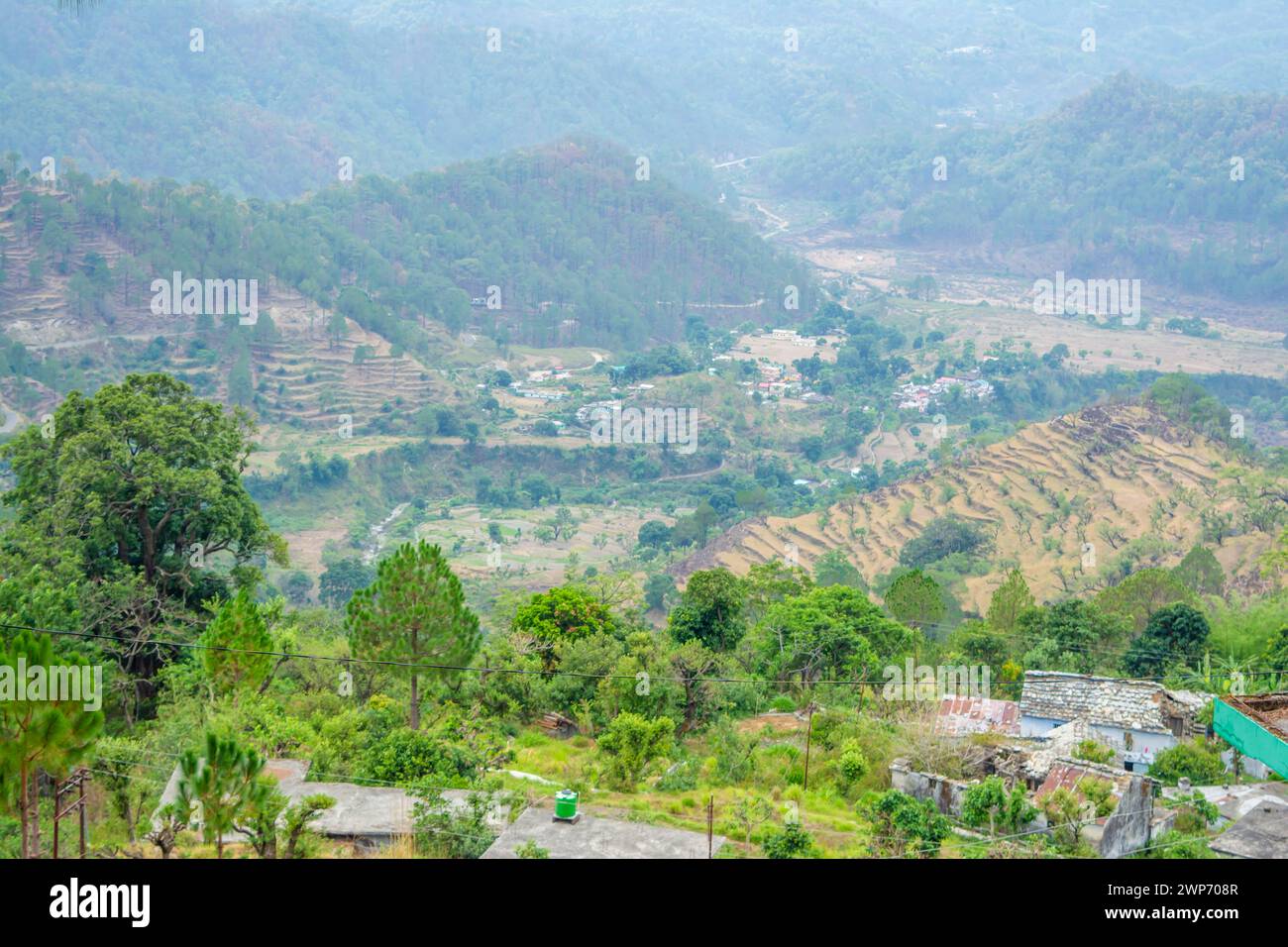 Beautiful Green Mountains and valleys of Lansdowne in the district of ...