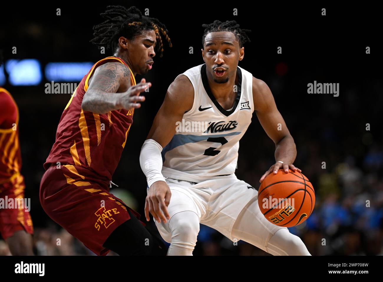 Central Florida guard Shemarri Allen (2) is defended by Iowa State ...