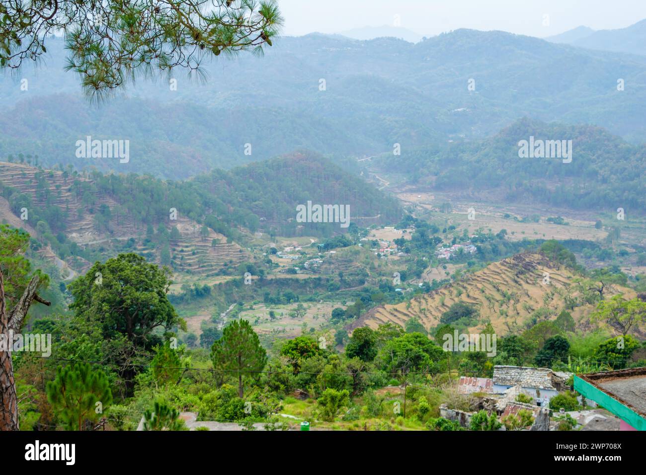 Beautiful Green Mountains and valleys of Lansdowne in the district of ...