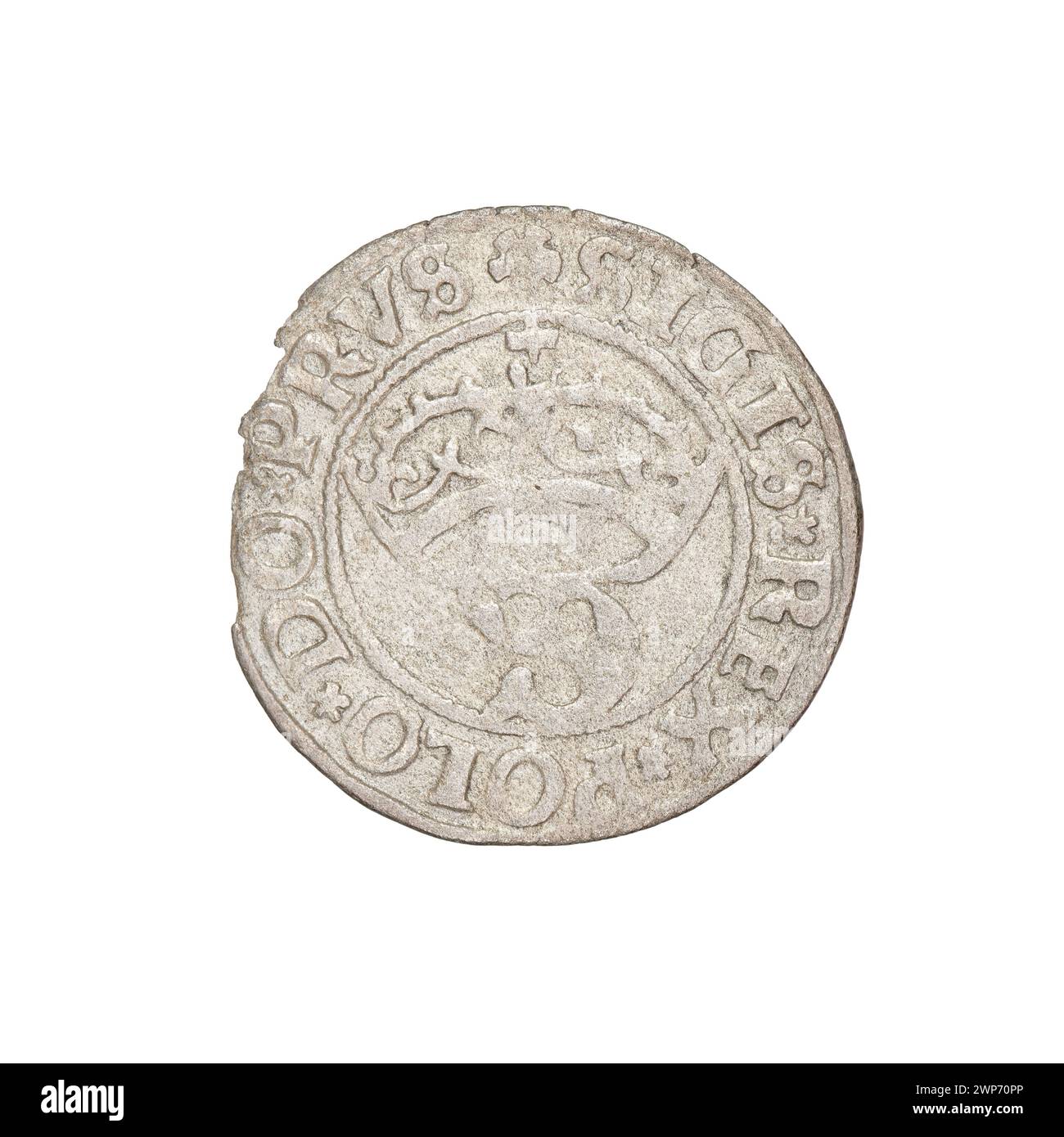 Coinage from 1530, a Prussian szel issued by King Zygmunt I Stary of ...