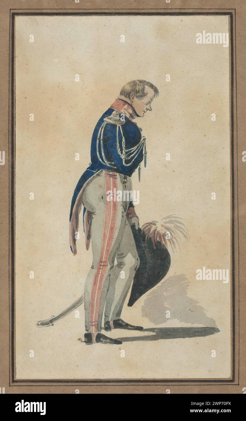Portrait of Captain Tadeusz Wyleżyński in 1822 from the Krasiński ...
