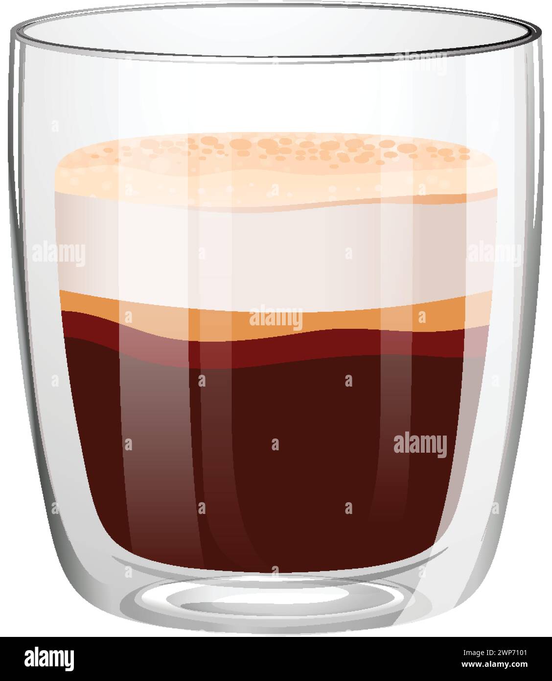 Vector illustration of a layered coffee drink Stock Vector Image & Art ...