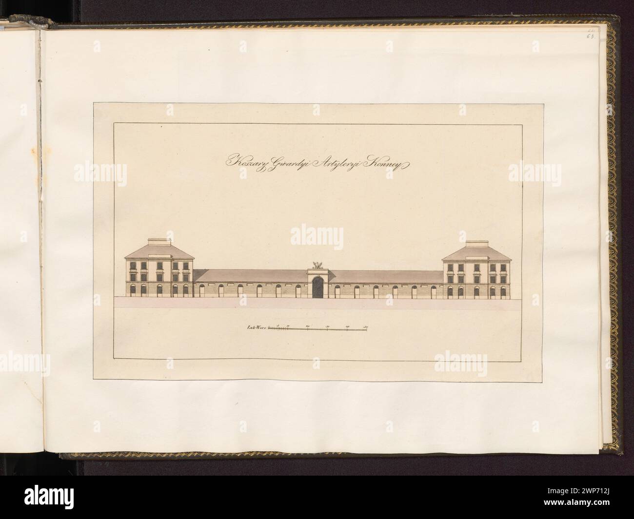 This 1837 print illustrates the facade of the Horse Guards Barracks in ...