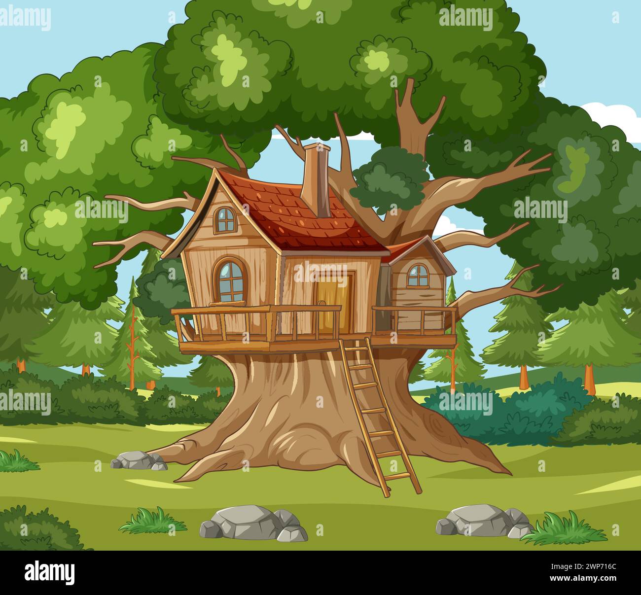 Nestled into rocks Stock Vector Images - Alamy