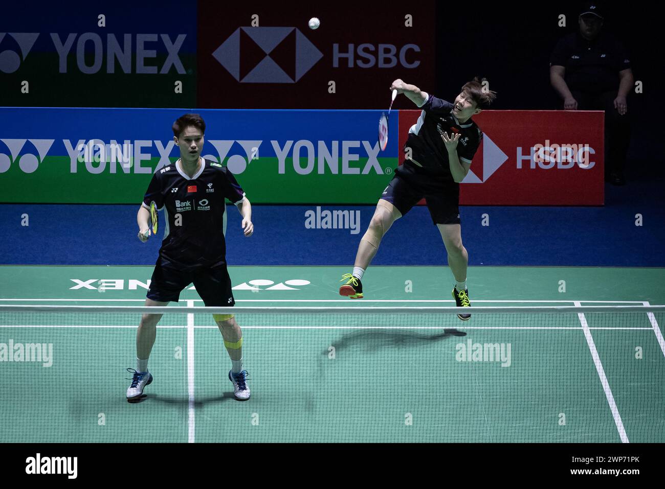 Paris, France. 5th Mar, 2024. Li Wenmei (L)/Liu Xuanxuan compete during ...