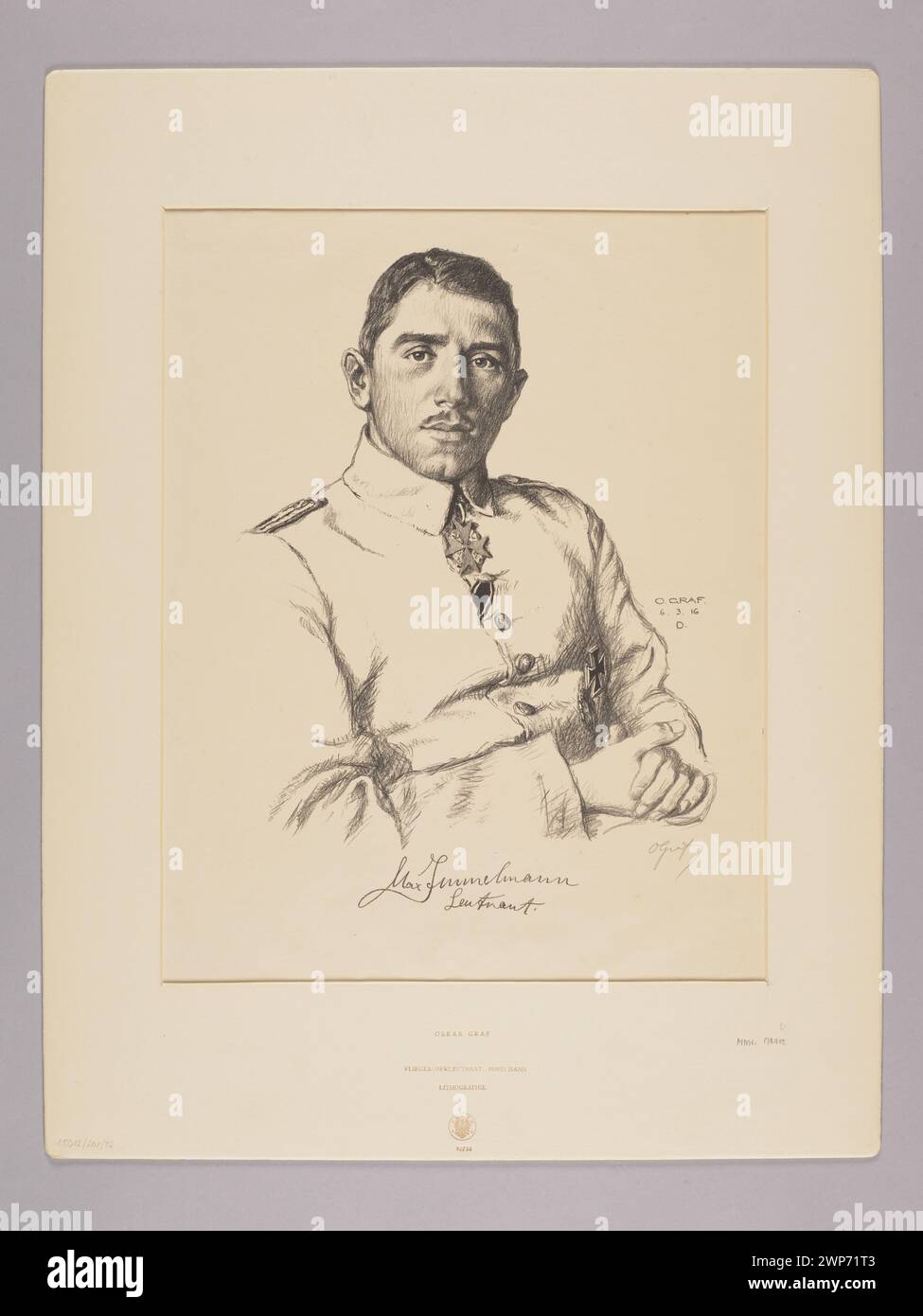 Max Immelmann. Leutnant; Graf, Oscar (1873-1958); 1916 (1916-00-00-1916 ...