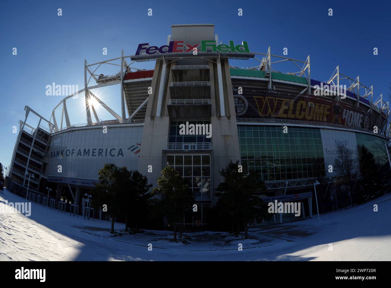 A general overall view of the FedEx Field exterior, Sunday, Jan. 21 ...