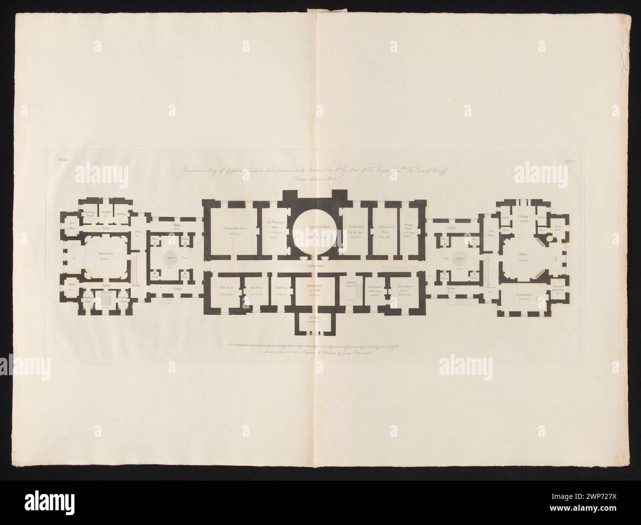 Architectural plan of Gossford-House in Scotland, property of Prince ...