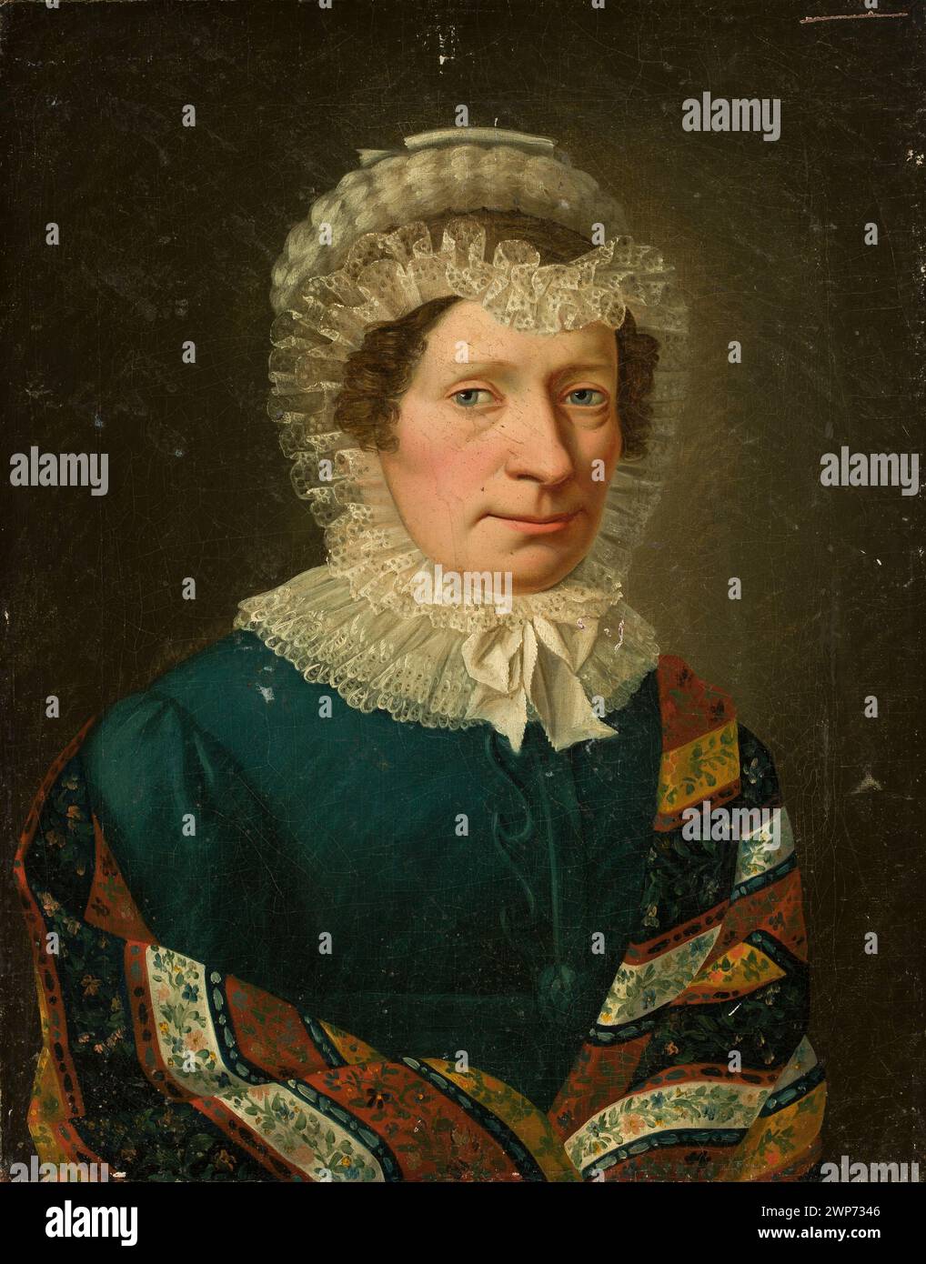 Portrait of Mrs. Rahn in a lace cap; 19th century (1800-00-00-1899-00 ...