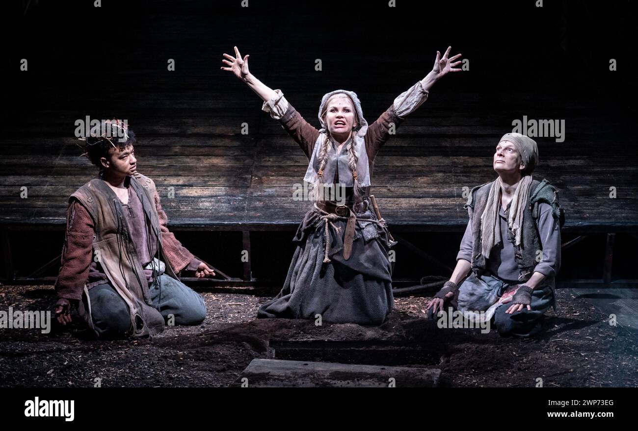 Left to right Elkanah Wilder, Karina Jones and Charlotte Arrowsmith as ...