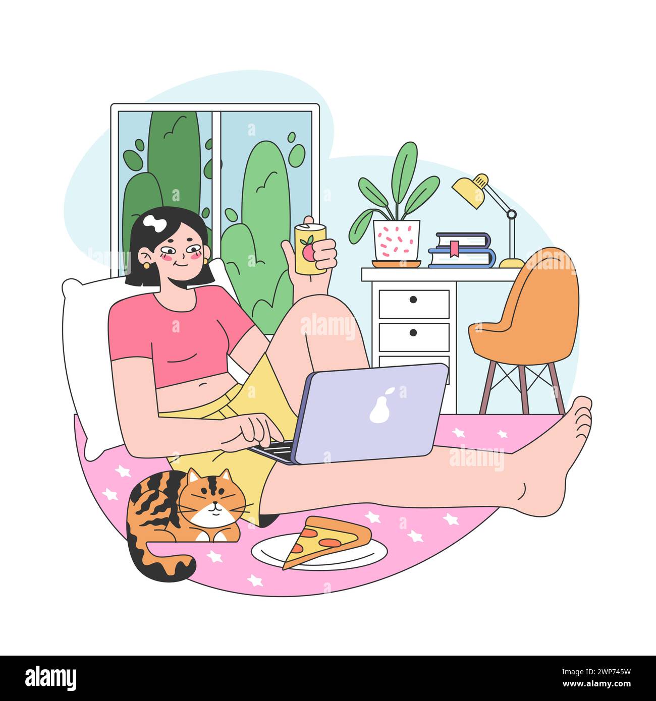Co-living. Friends or roommates living together. Characters hang out in ...