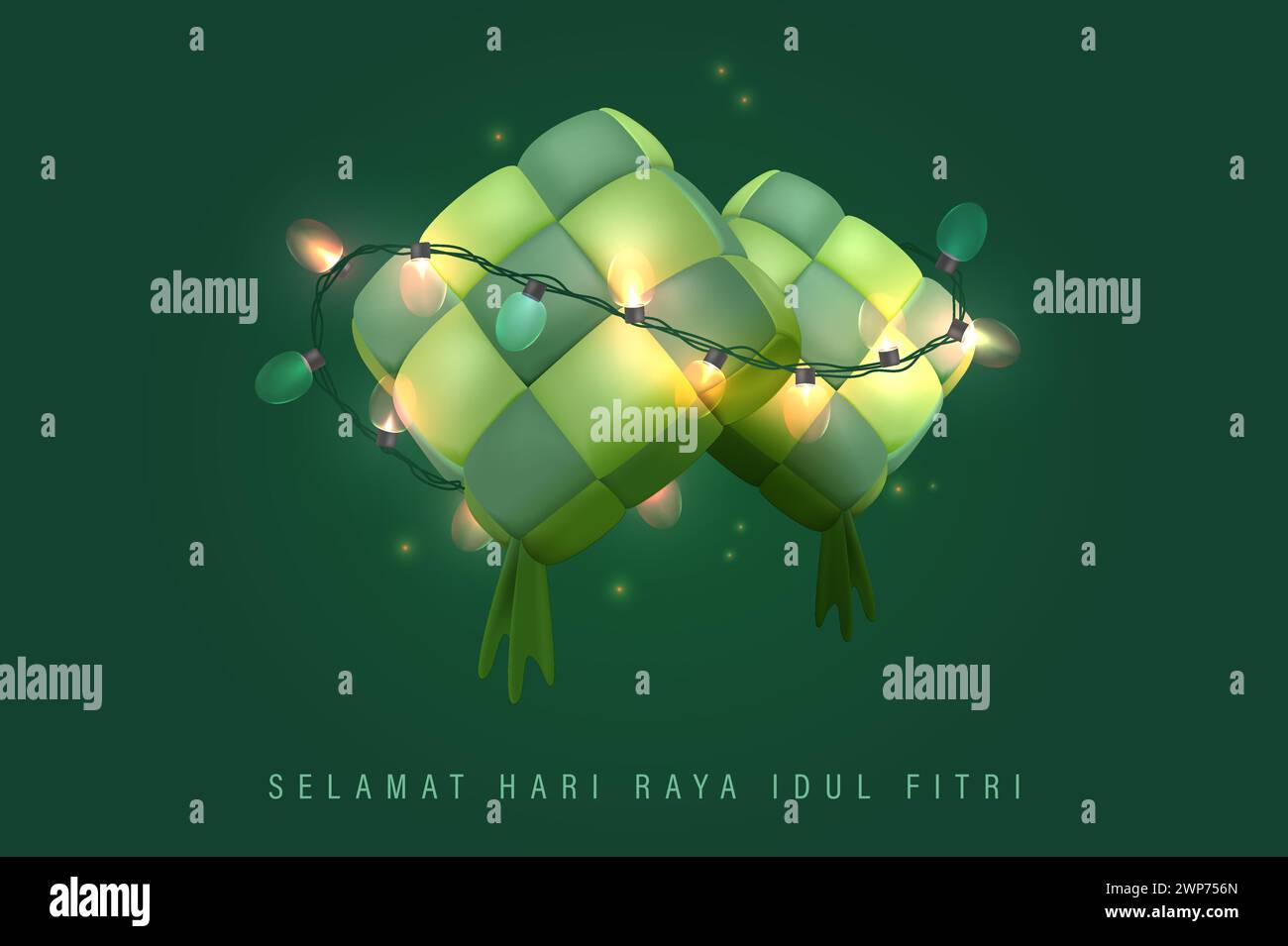 Islamic display decoration composition with 3d realisic traditional ...