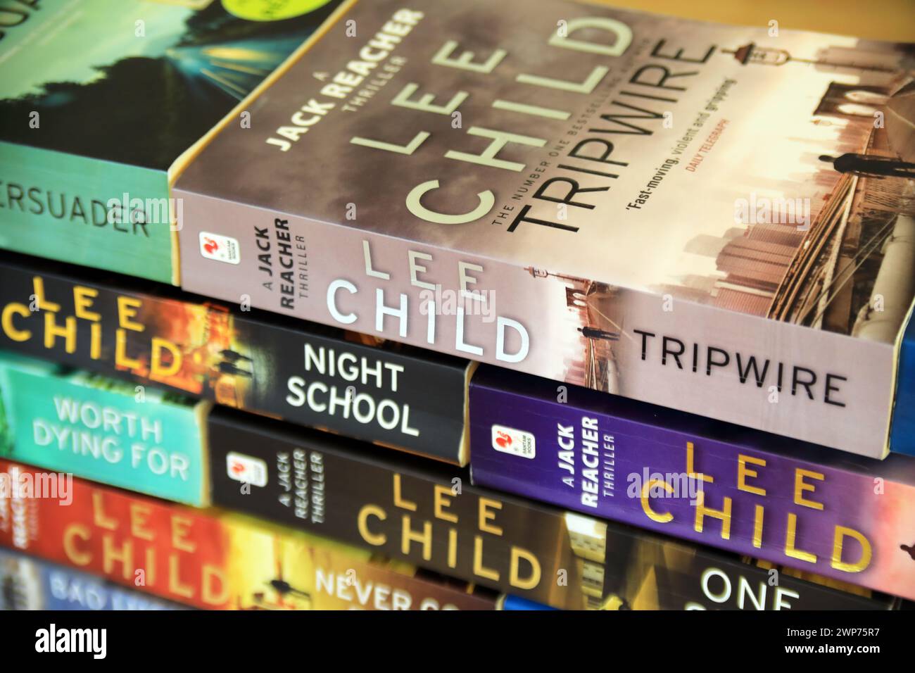 Lee Child books based on the Jack Reacher character Stock Photo - Alamy