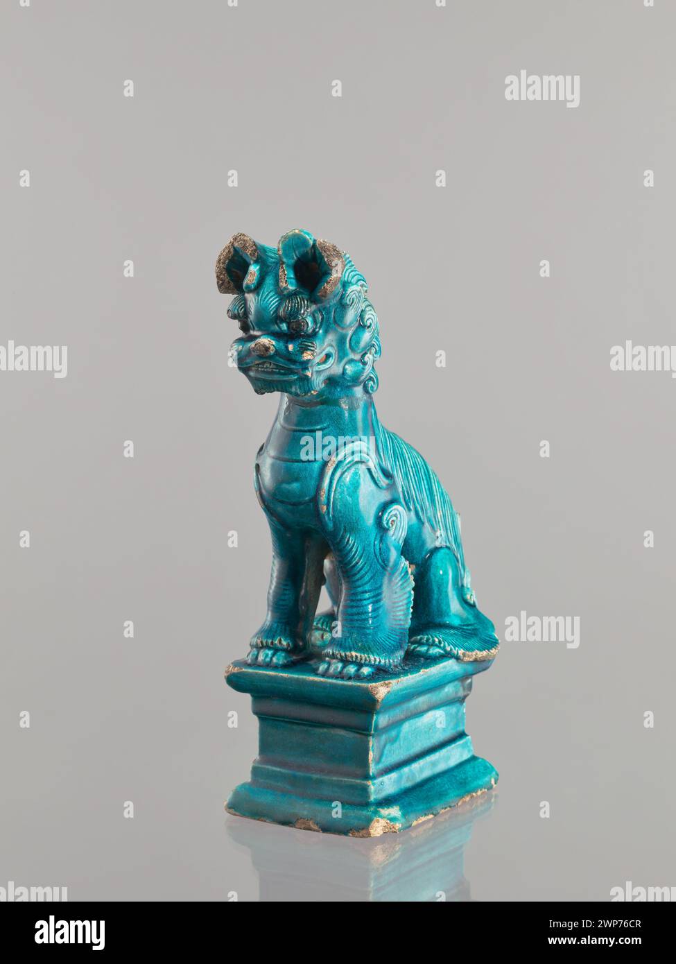 This 17th-century depiction shows a lion, created between 1601 and 1700 ...