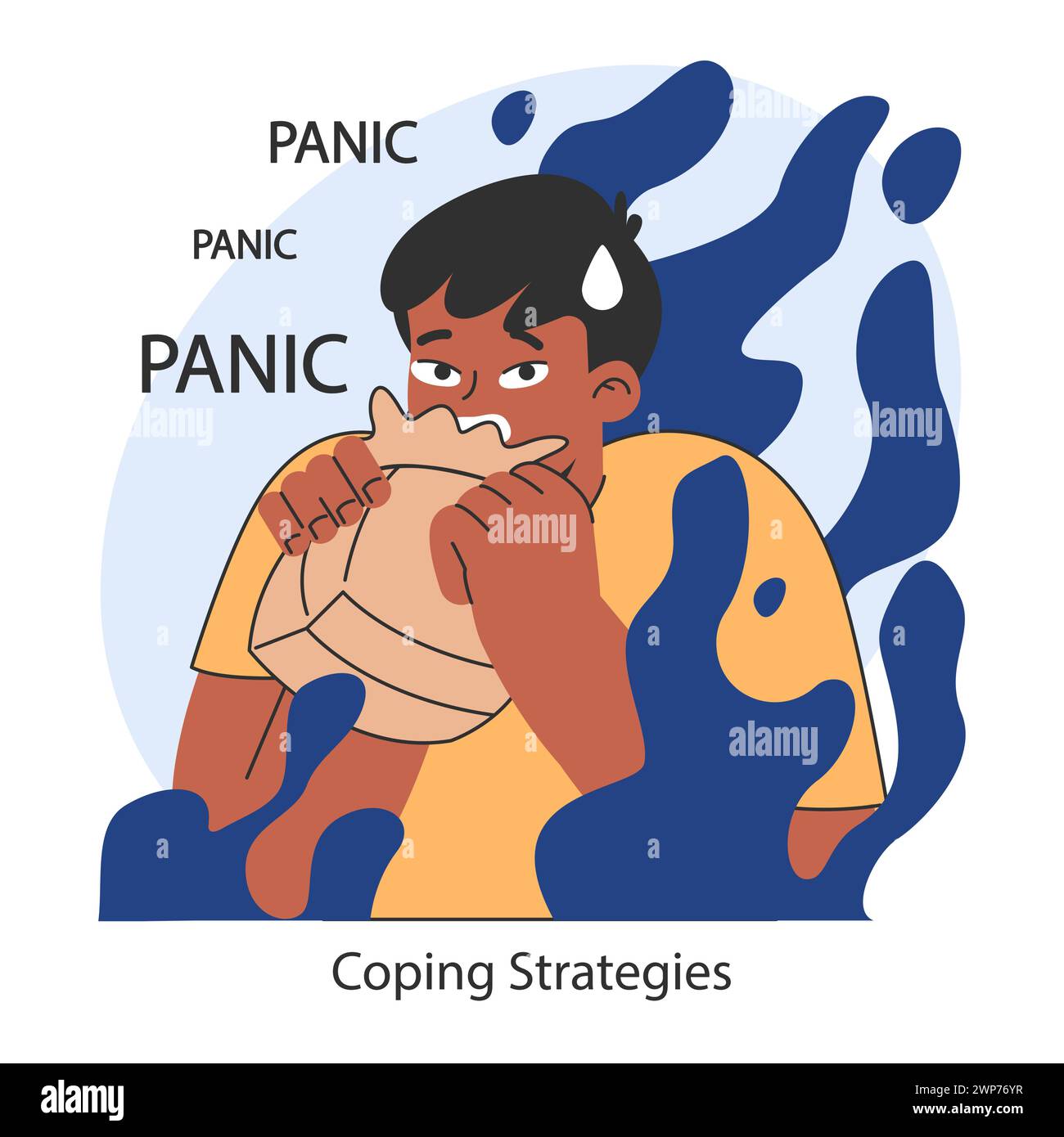 Overcoming fears coping strategy. Visual portrayal of panic and ... Overcoming fears coping strategy. Visual portrayal of panic and ...