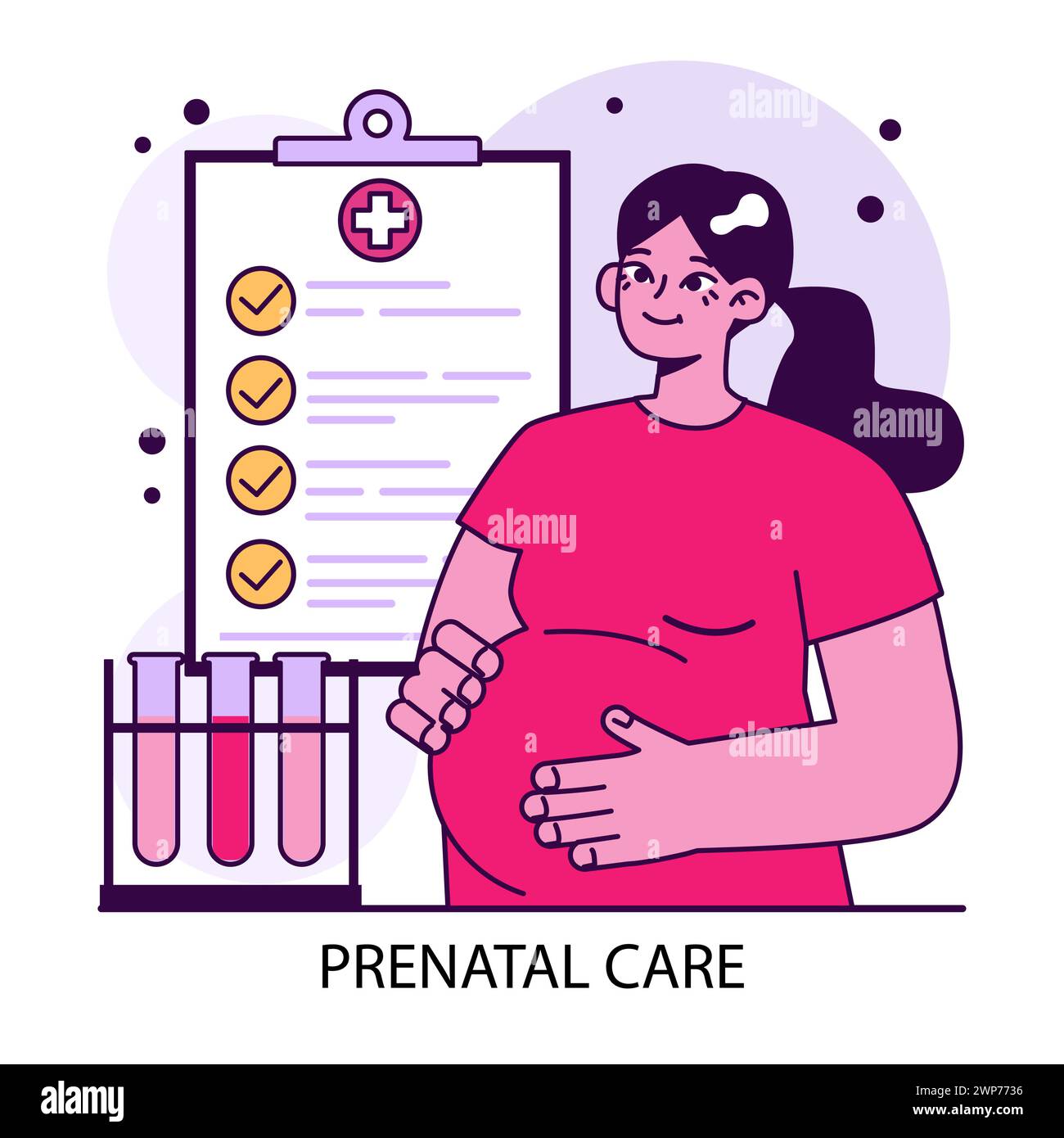 Prenatal care. Expectant mother healthcare Pregnant woman health ...