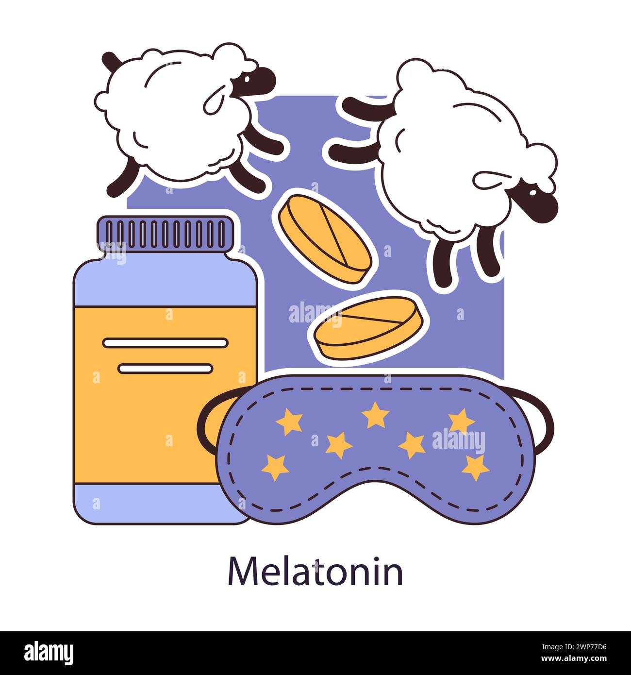 Melatonin pill. Synthetic melatonin medicine, nature's sleep aid ...