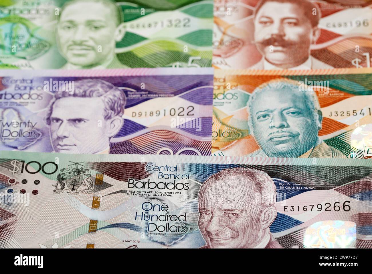 Barbadian money - dollar a business background Stock Photo - Alamy