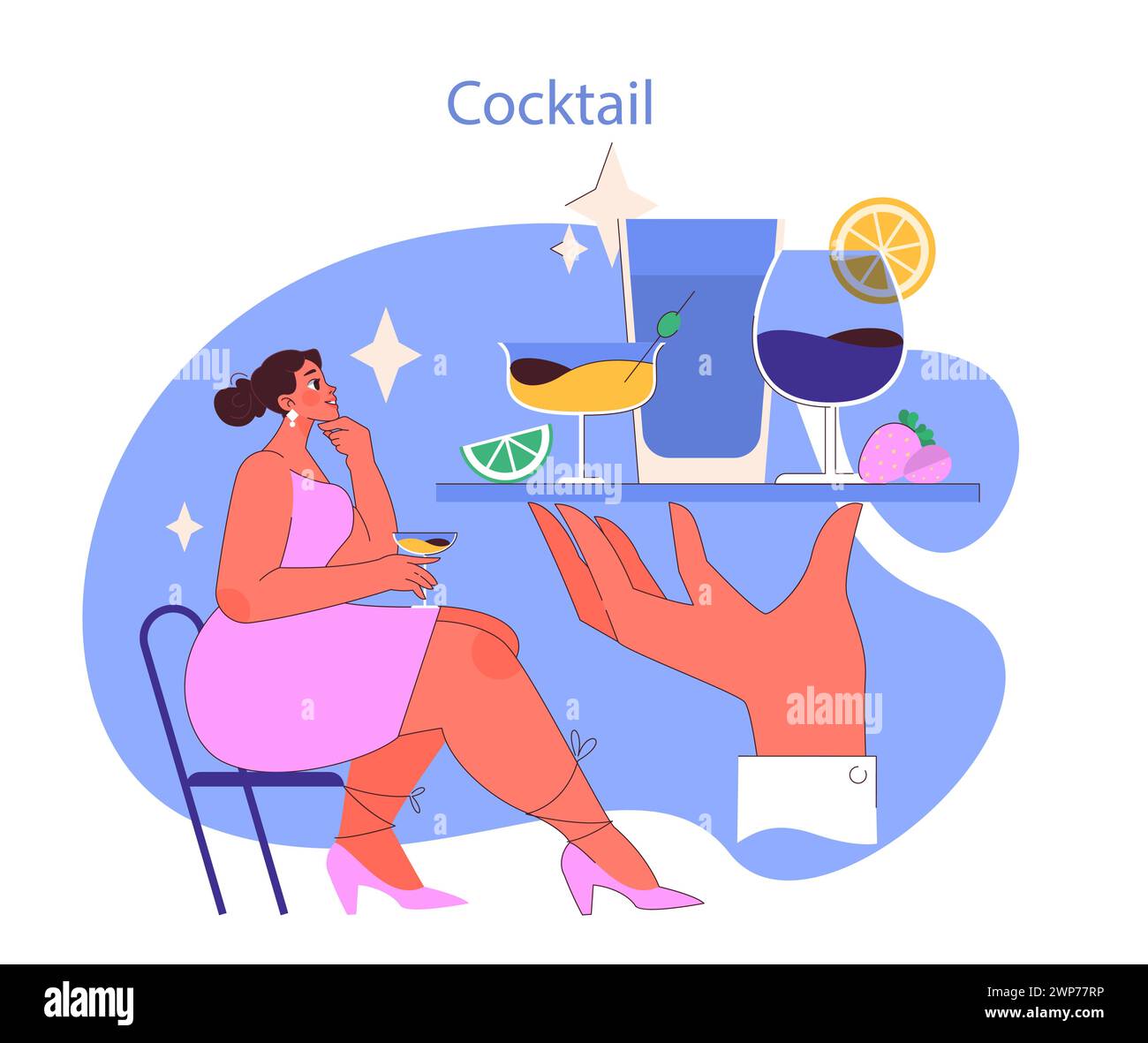 Cocktail Appreciation concept. A serene moment of cocktail enjoyment ...